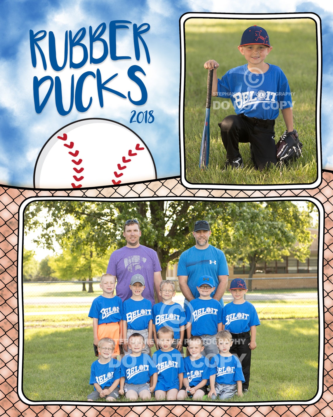 Baseball Memory Mate Template for Photoshop Tball Softball | Etsy