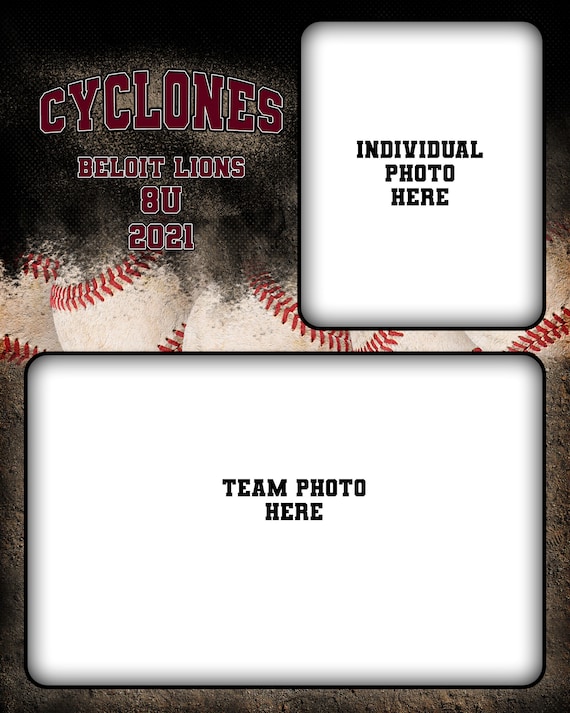 Baseball Memory Mate Template 8x10 Instant Download Digital - Etsy
