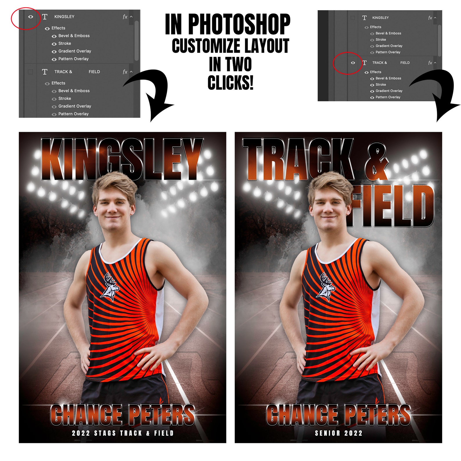 Track & Field Sports Template for Photoshop-senior Sports Banner-poster ...
