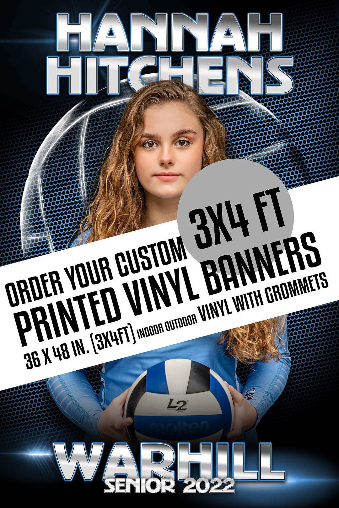 CUSTOM SPORTS Banner 3x4 Ft 36x48 Inches Printed Vinyl Banner for ...