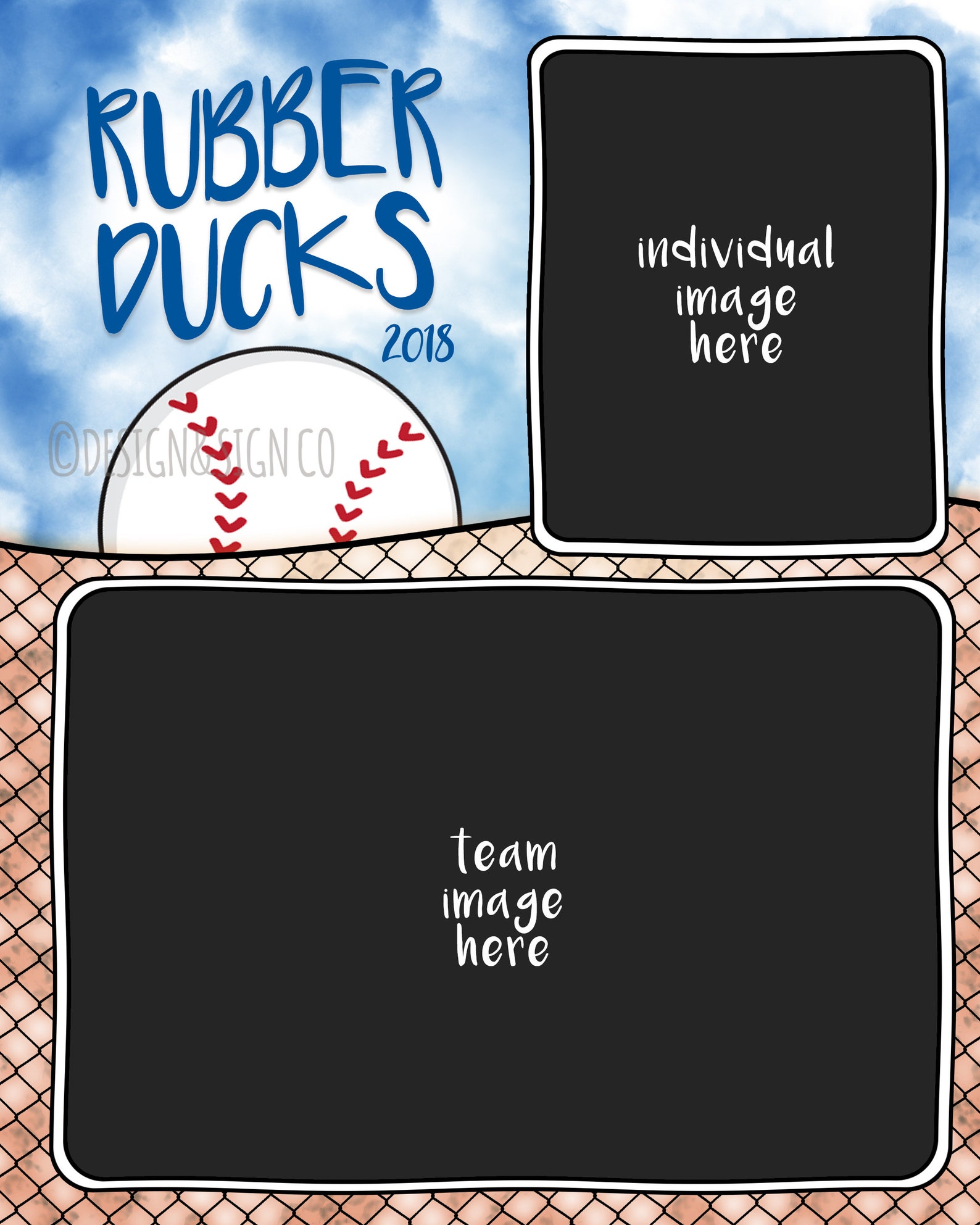 Baseball Memory Mate Template for Photoshop Tball Softball - Etsy