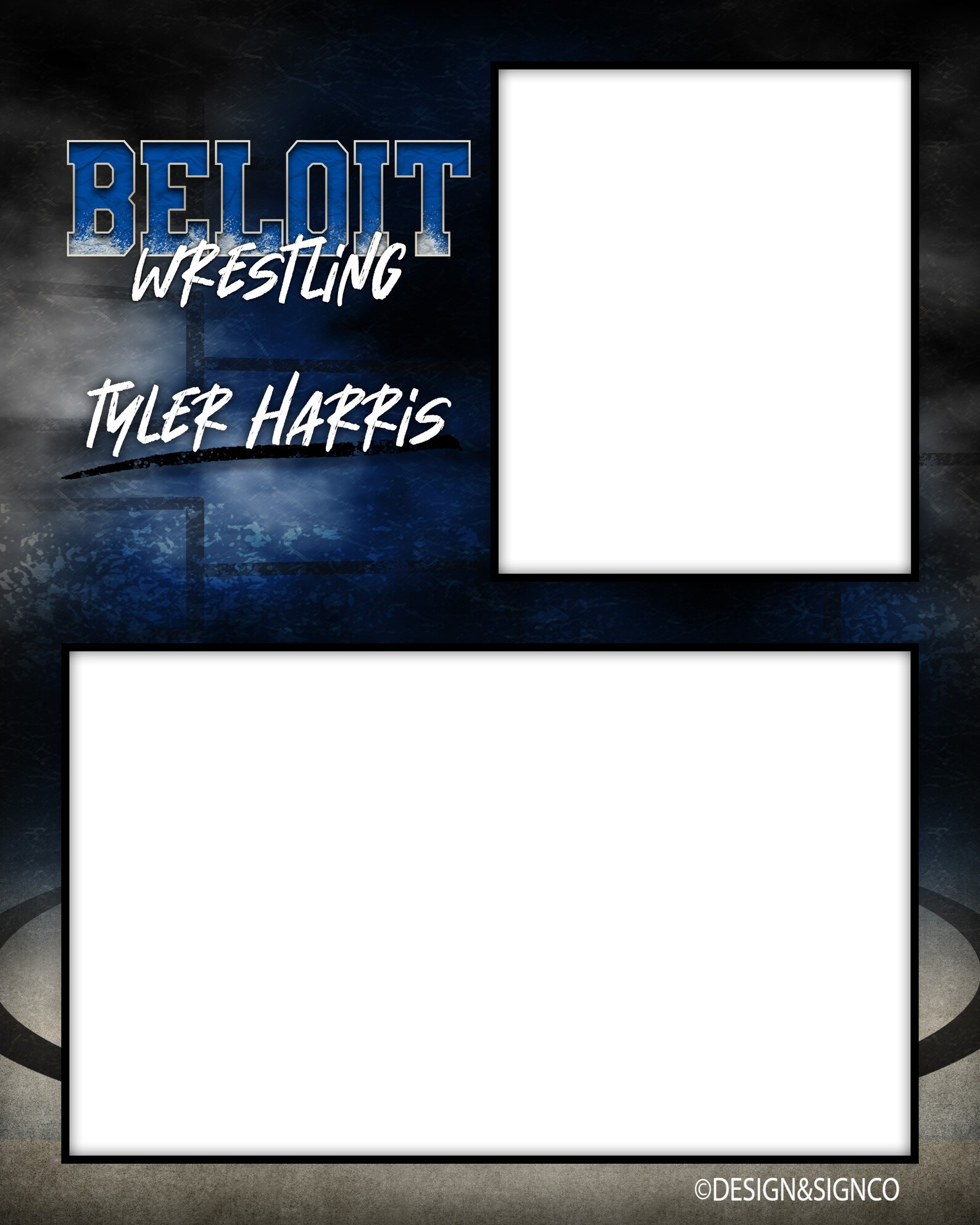 8X10 Wrestling Memory Mate PSD Photoshop Template Instant Download for ...