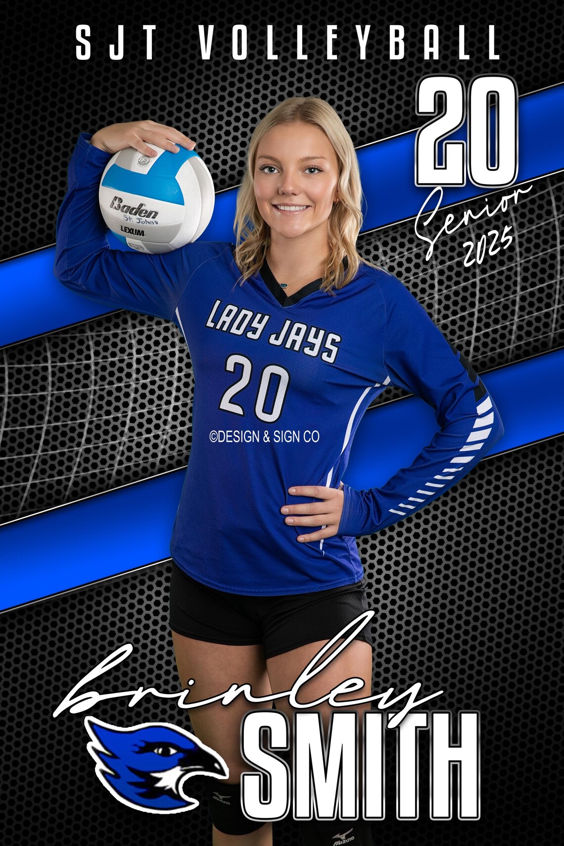 Volleyball Senior Banner Template | Photoshop PSD 2x3ft | Sports Poster ...