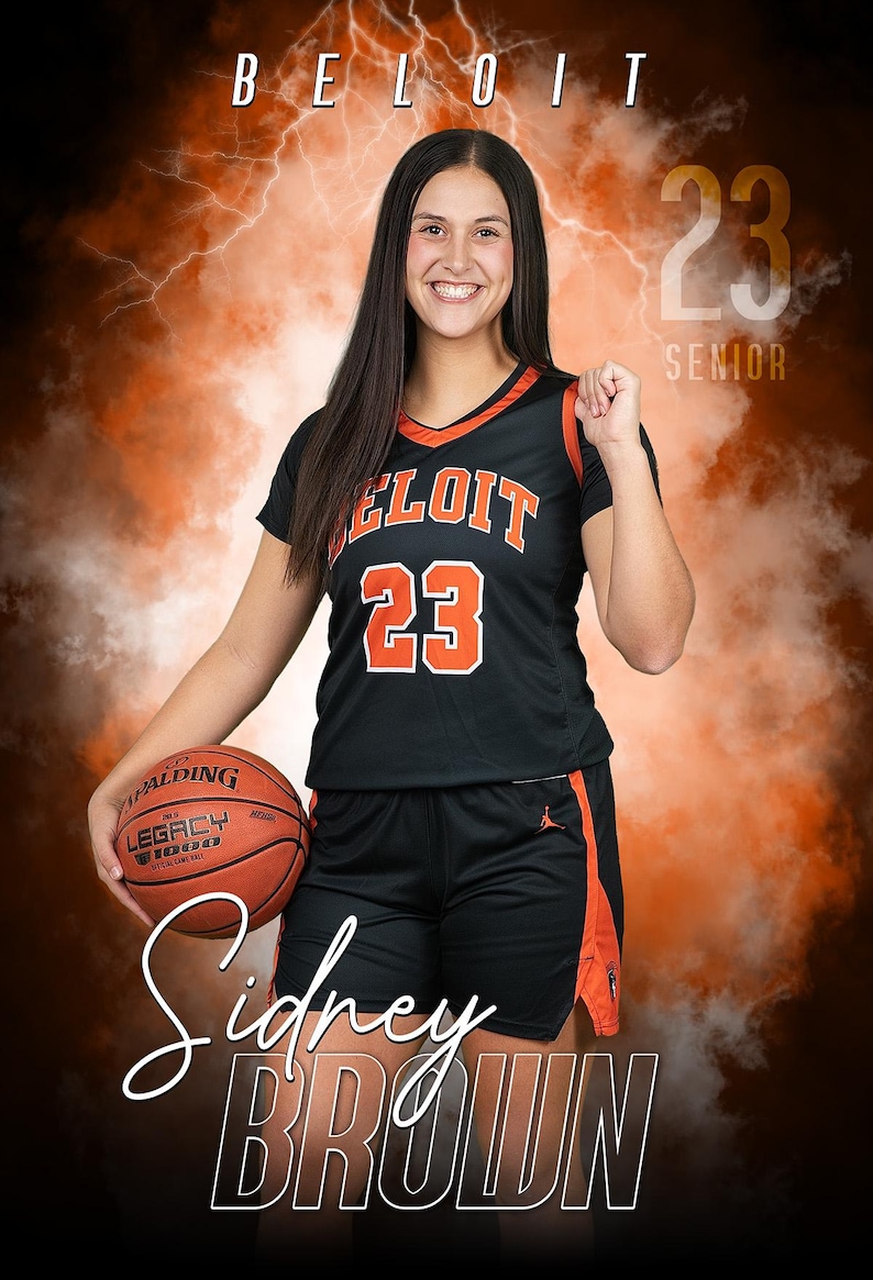 Basketball Senior Banner Template – Editable 24x36 Inch PSD for ...