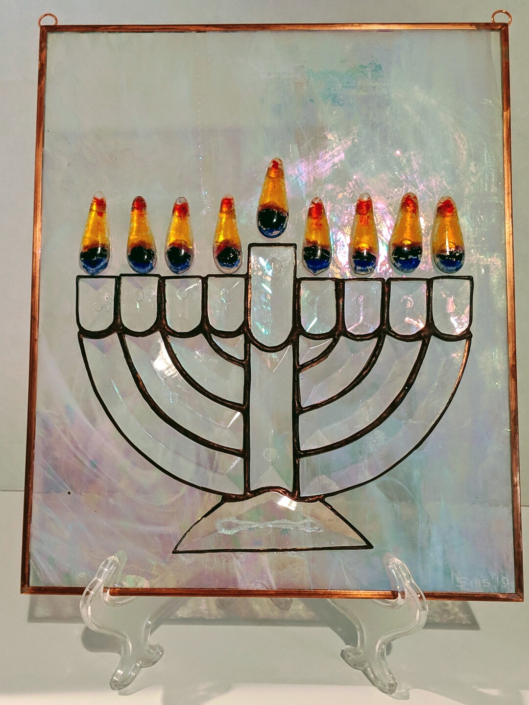Stained Glass Menorah - Etsy