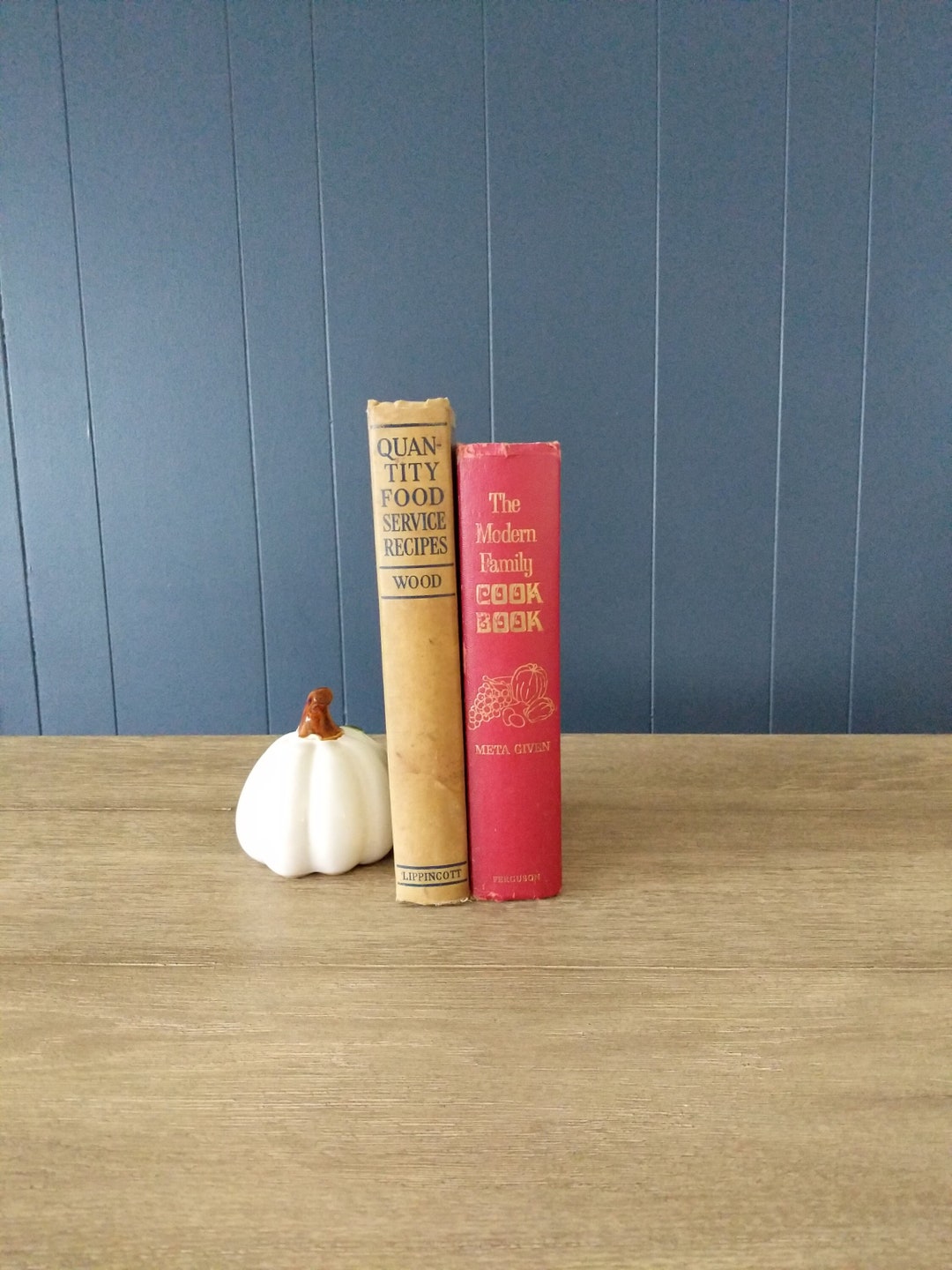 Vintage Cooking Book Set Rustic Home Decor the Modern Family - Etsy