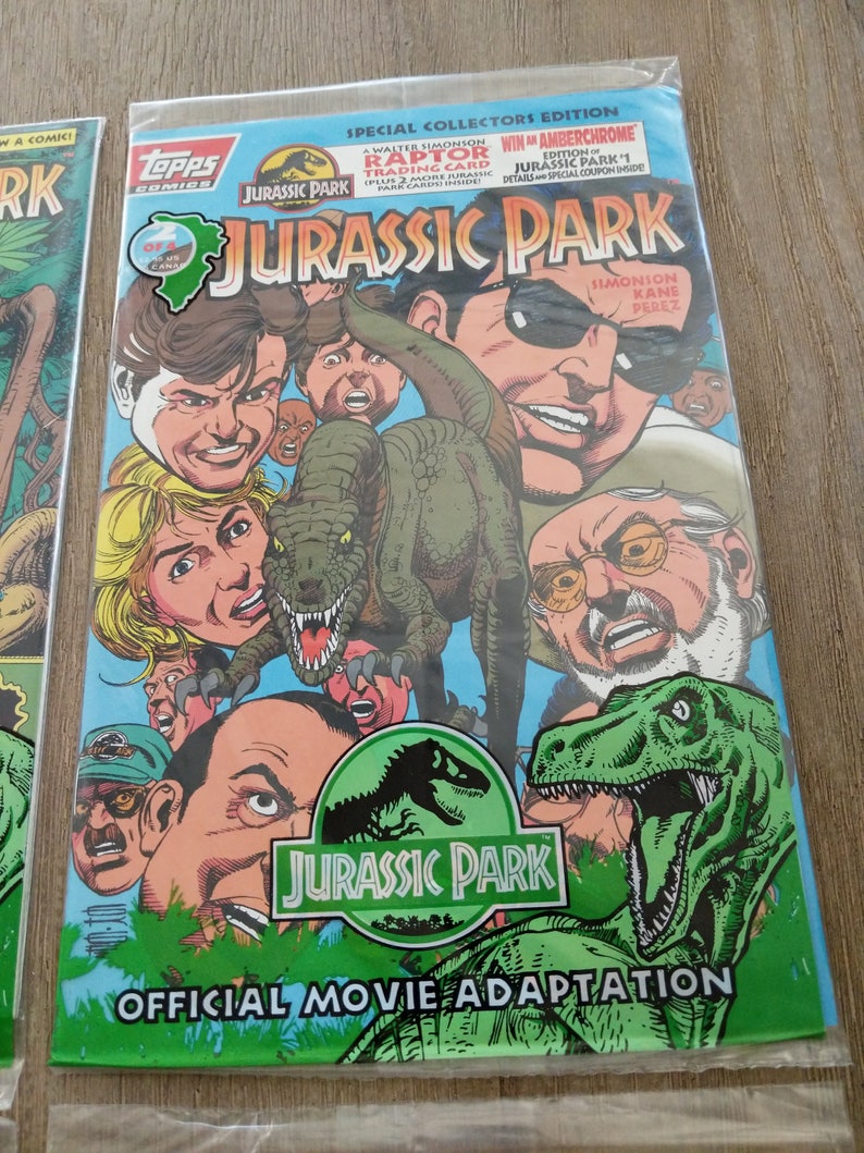 Jurassic Park Gifts / Sealed Vintage Comic Book Set / Topps | Etsy