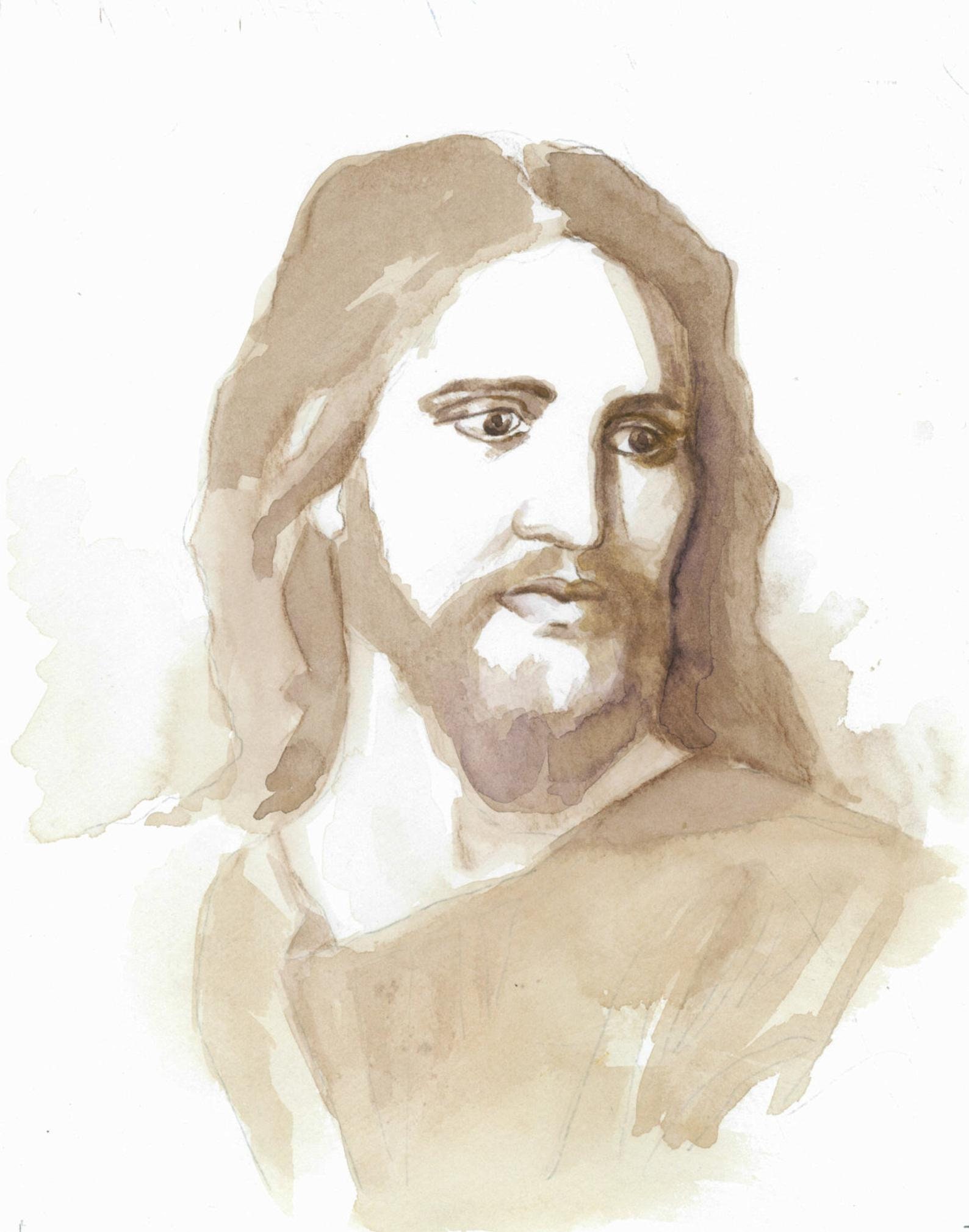 Jesus Watercolor Print - Etsy