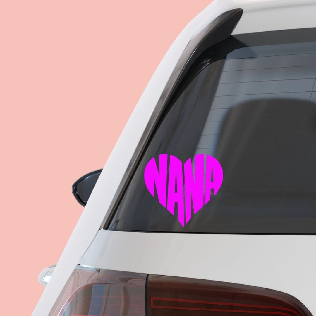 Nana Heart Vinyl Decal Sticker 5.0 Hot Pink - Etsy