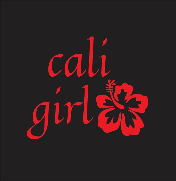 Cali Girl Vinyl Decal / Sticker 5.5 Inch Wide RED for Cars | Etsy