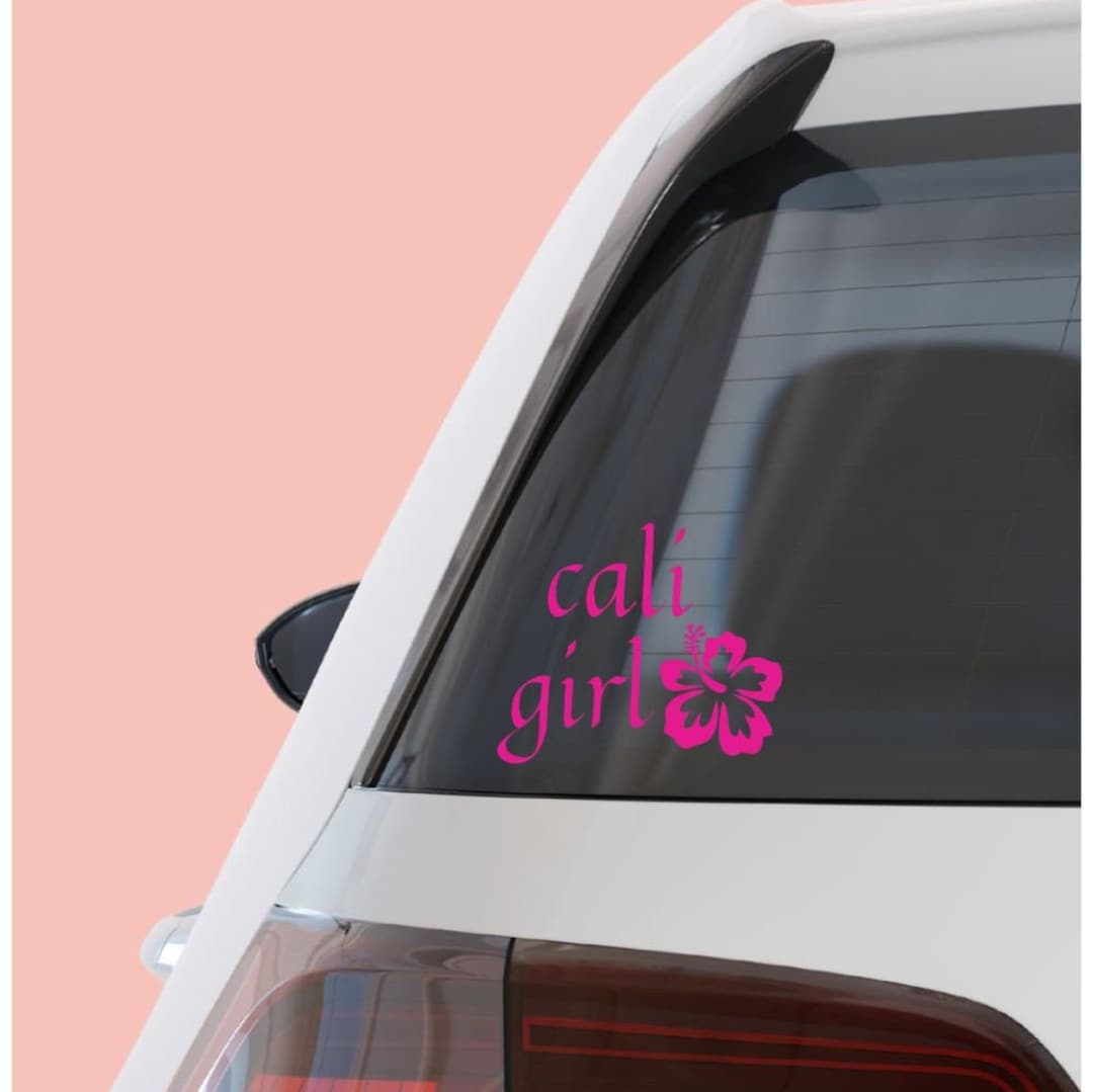 Cali Girl Vinyl Decal / Sticker 5.5 Inch Wide (HOT PINK) for Cars ...