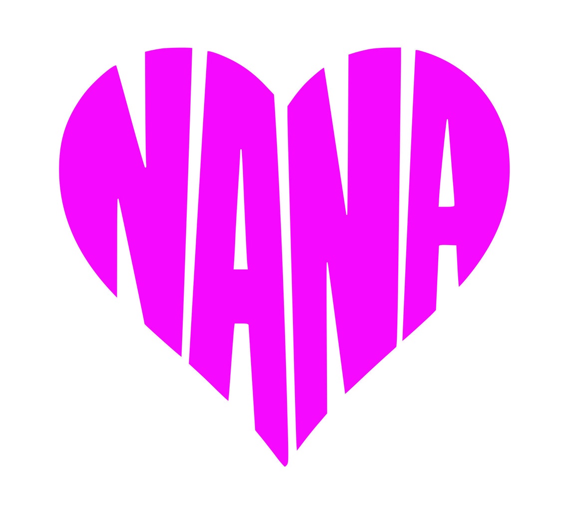 Nana Heart vinyl decal sticker 5.0 hot pink - Etsy.de
