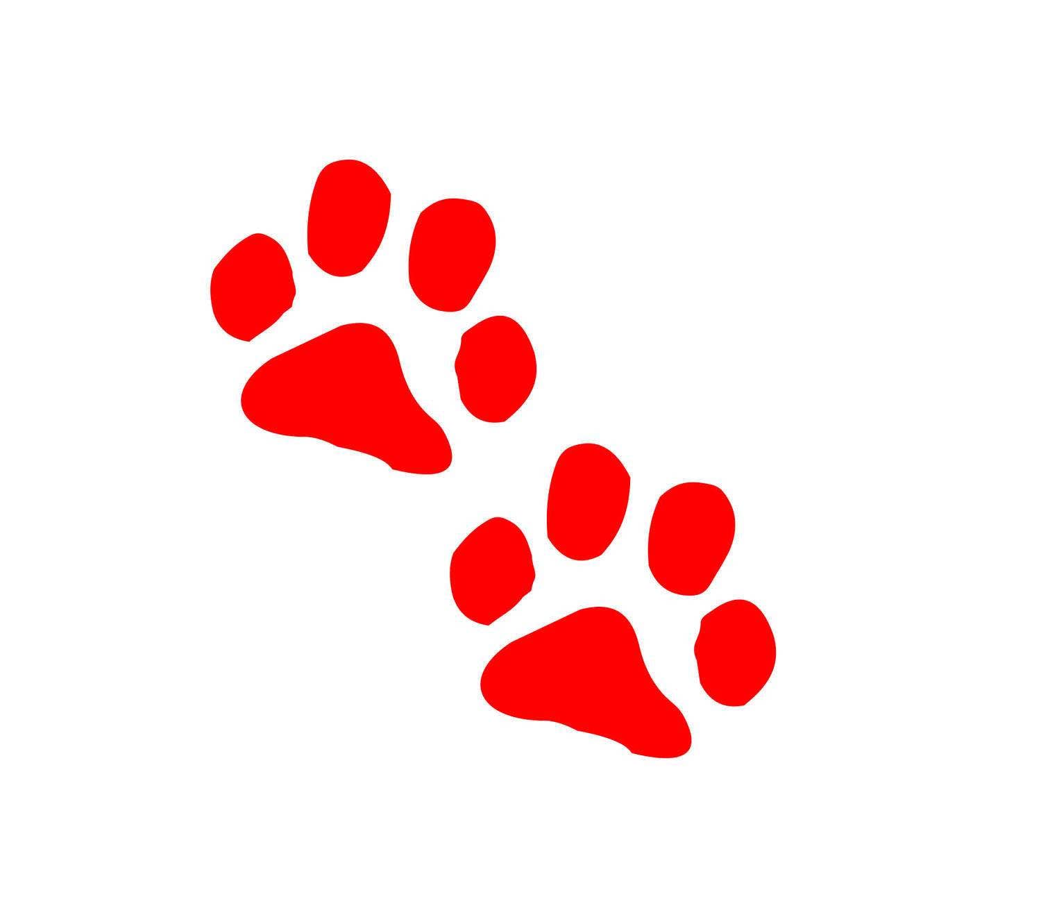 Red Paw Print