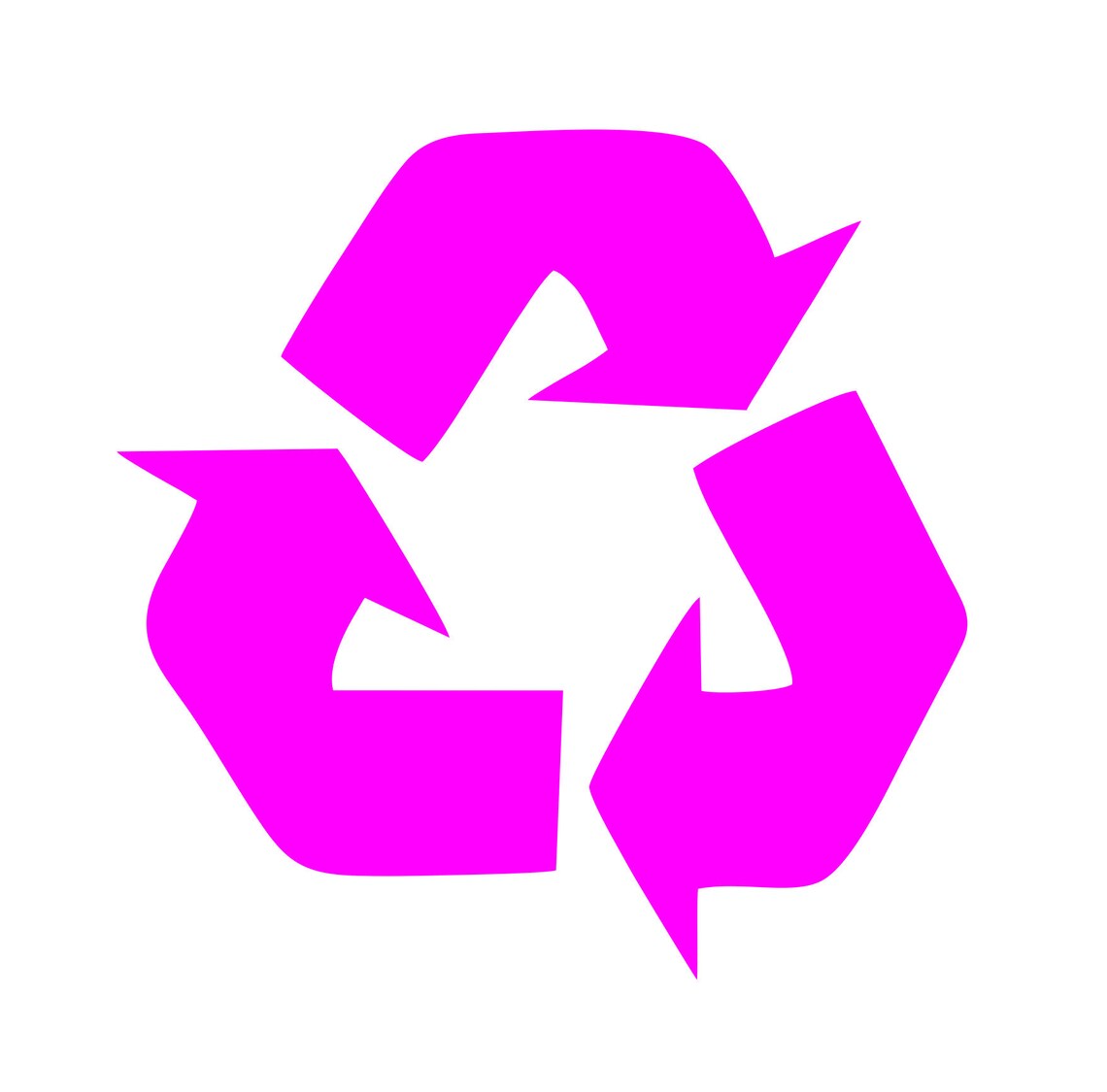 Recycle Symbol Trashcan 4.5 Hot Pink Vinyl Decal Sticker - Etsy
