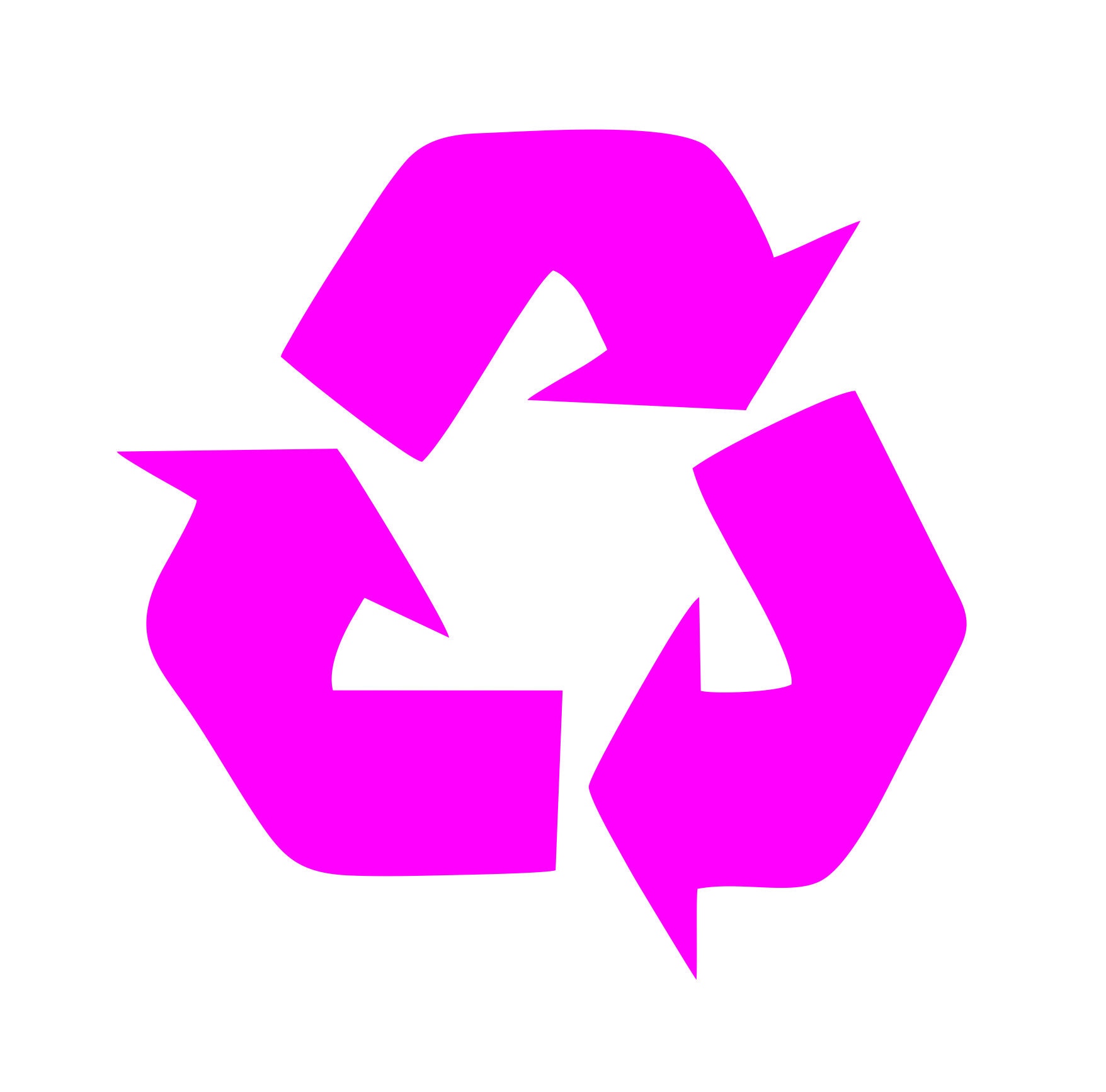 Recycle Symbol Trashcan 4.5 Hot Pink Vinyl Decal Sticker - Etsy