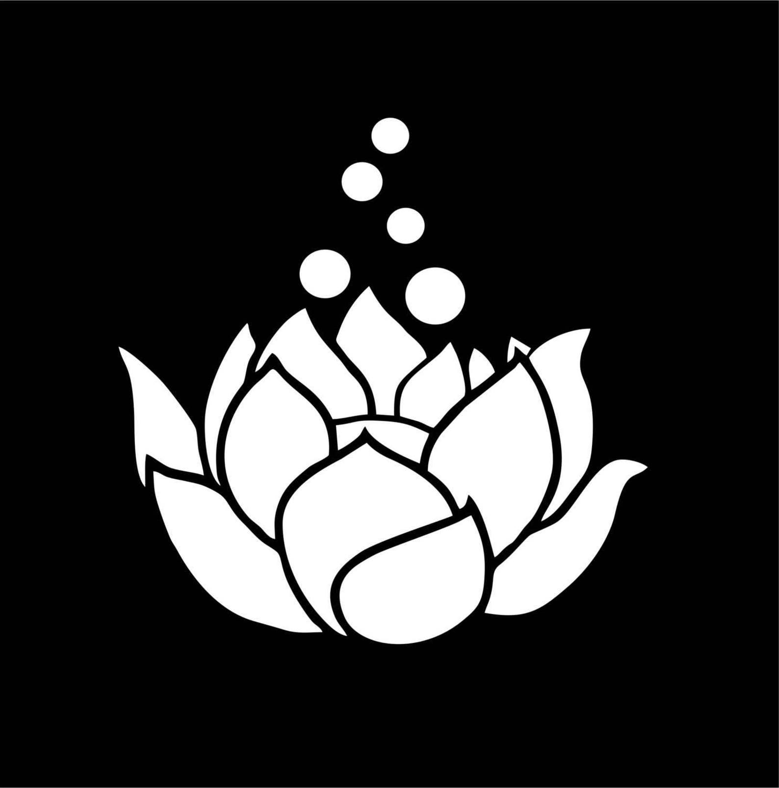 Lotus Flower Decal Sticker 5.0 COLOR WHITE Wide. Cute - Etsy