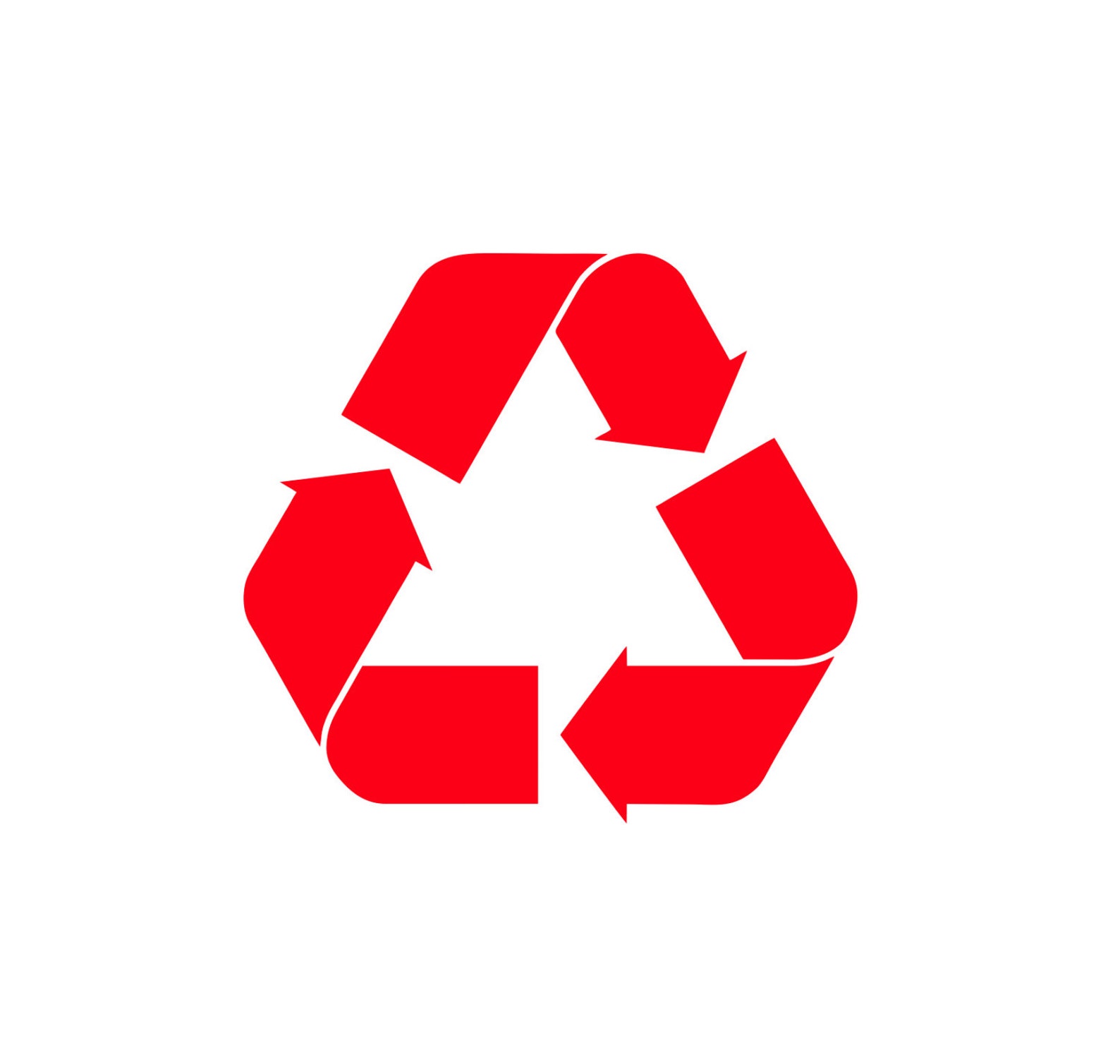Recycle Logo 3" (COLOR RED) Vinyl Sticker Recycle Can Symbol. Cute for ...