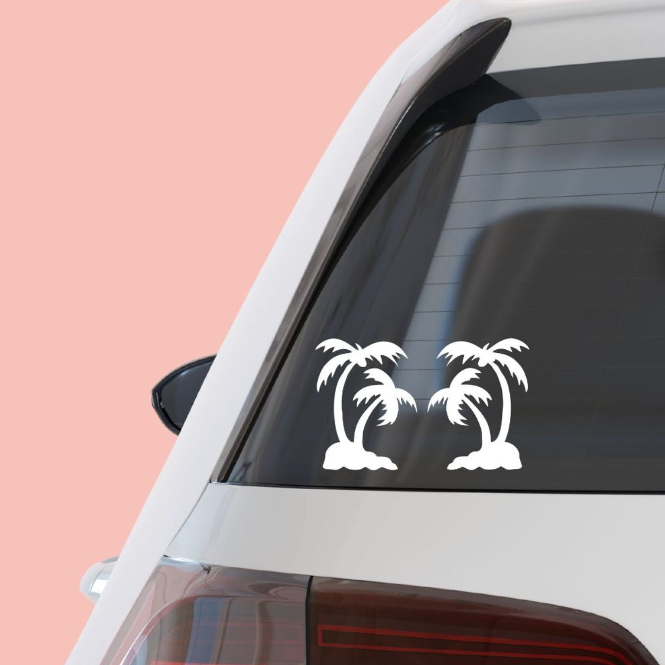 Palm Tree Set 6.0 Vinyl Decal Sticker Design 2 color White - Etsy