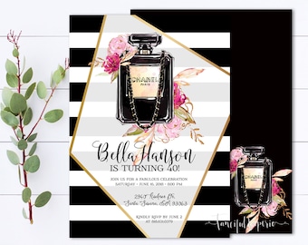 Chanel invitations | Etsy