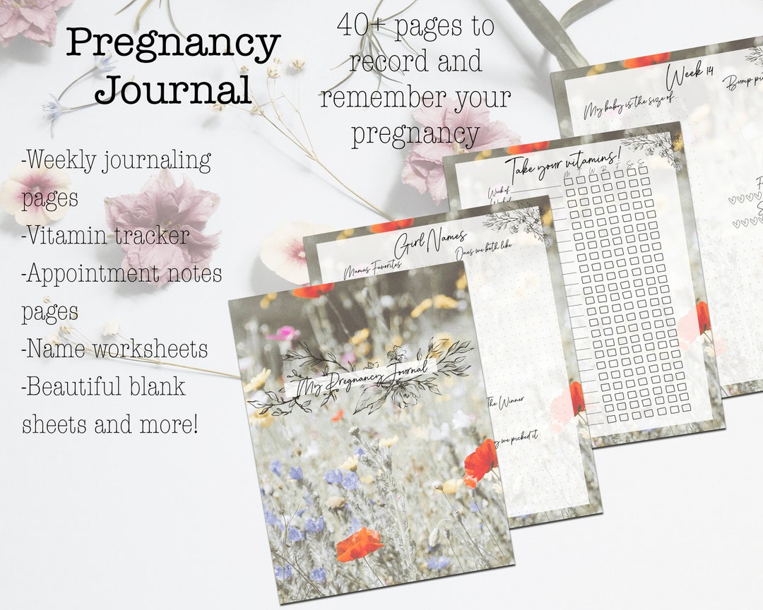Wildflower Pregnancy Journal - Etsy