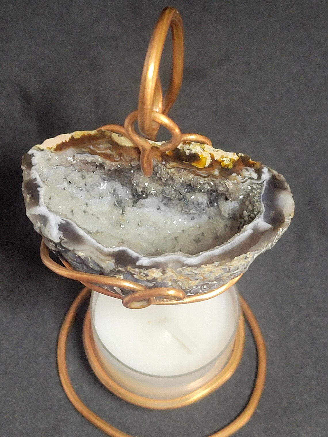 Dangling Geode Essential Oil Warmer 240303 - Etsy