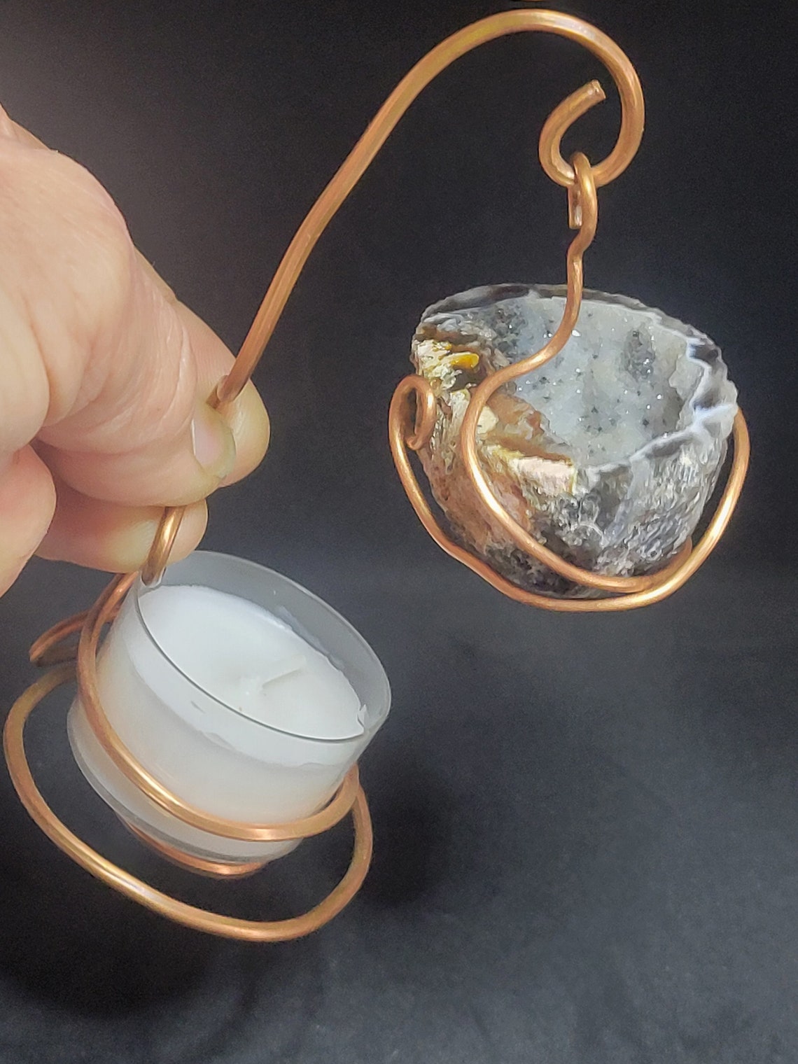 Dangling Geode Essential Oil Warmer 240303 - Etsy