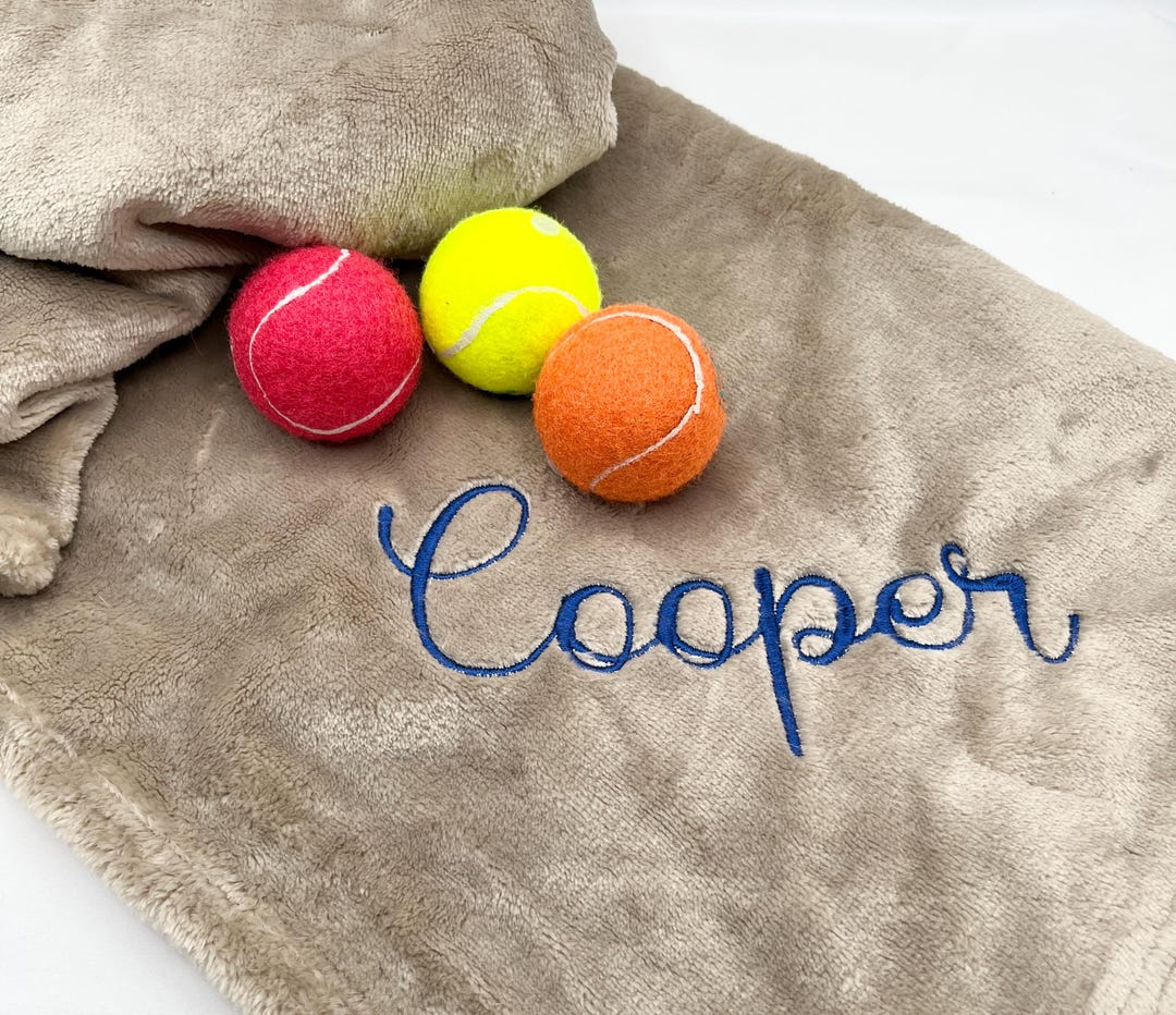 Monogrammed Plush Dog Blanket: Personalized Small Pet Throw, 28x40 - Etsy