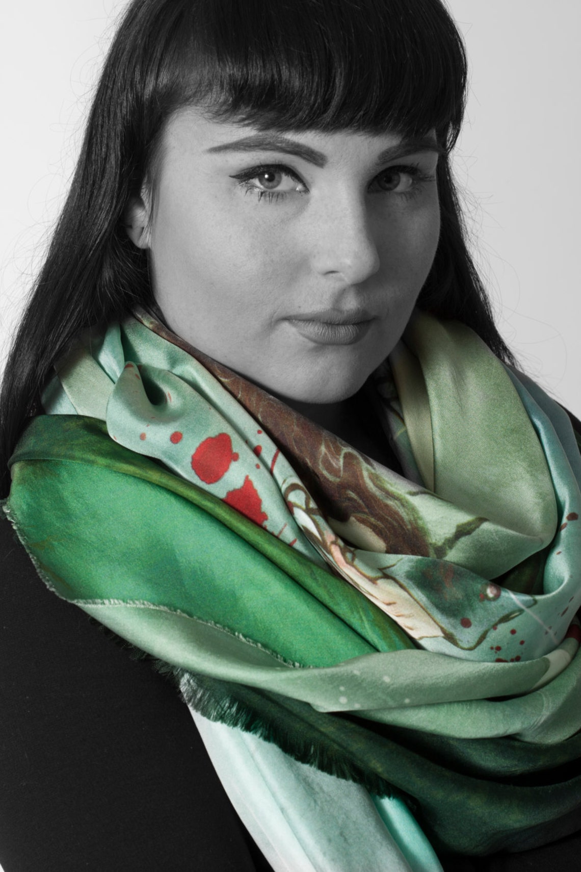 Outlander Scarf // Both Sides Now // Silk/ Green - Etsy