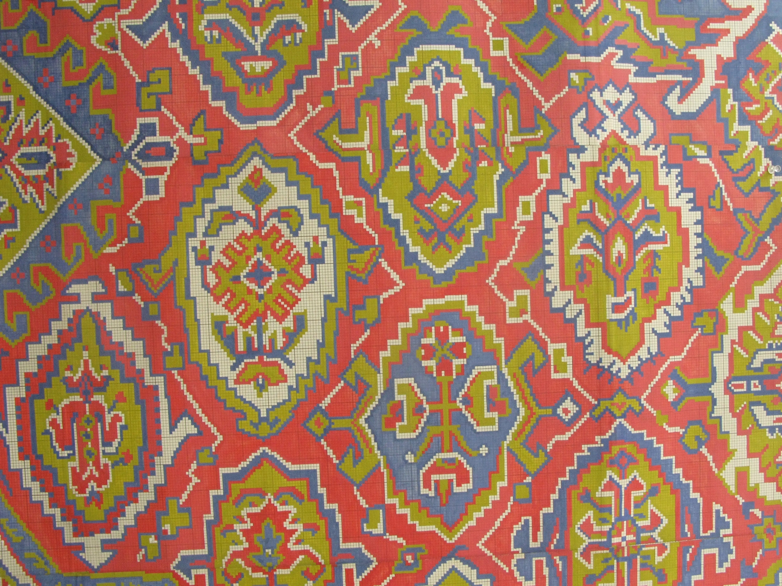 1920's French Hand-painted Textile Design - Etsy