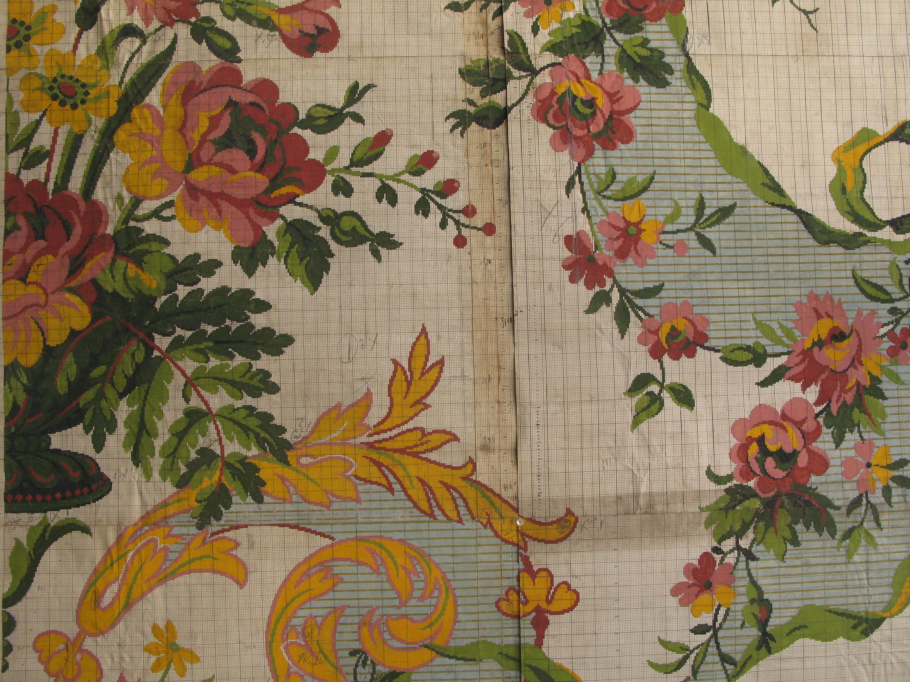 19th C. French Textile Design - Etsy