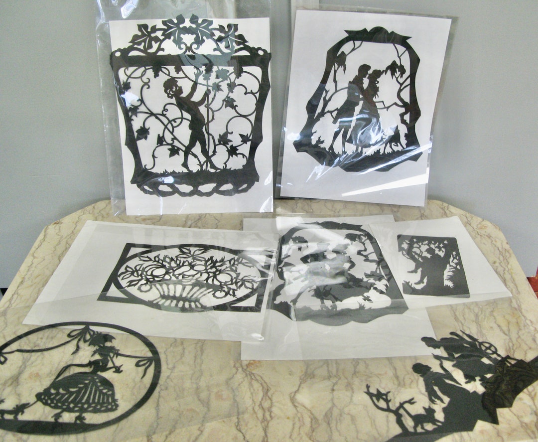 7 Vintage Silhouettes - Etsy