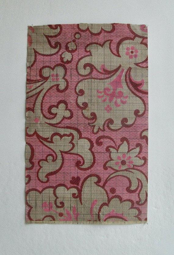 19th C. French Textile Design on Paper | Etsy