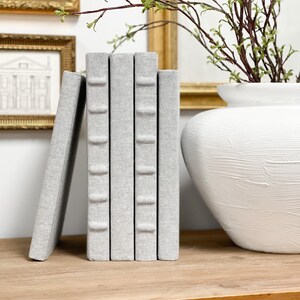 Gray Book Set, Decorative Books for Shelf Decor, Designer Books for ...
