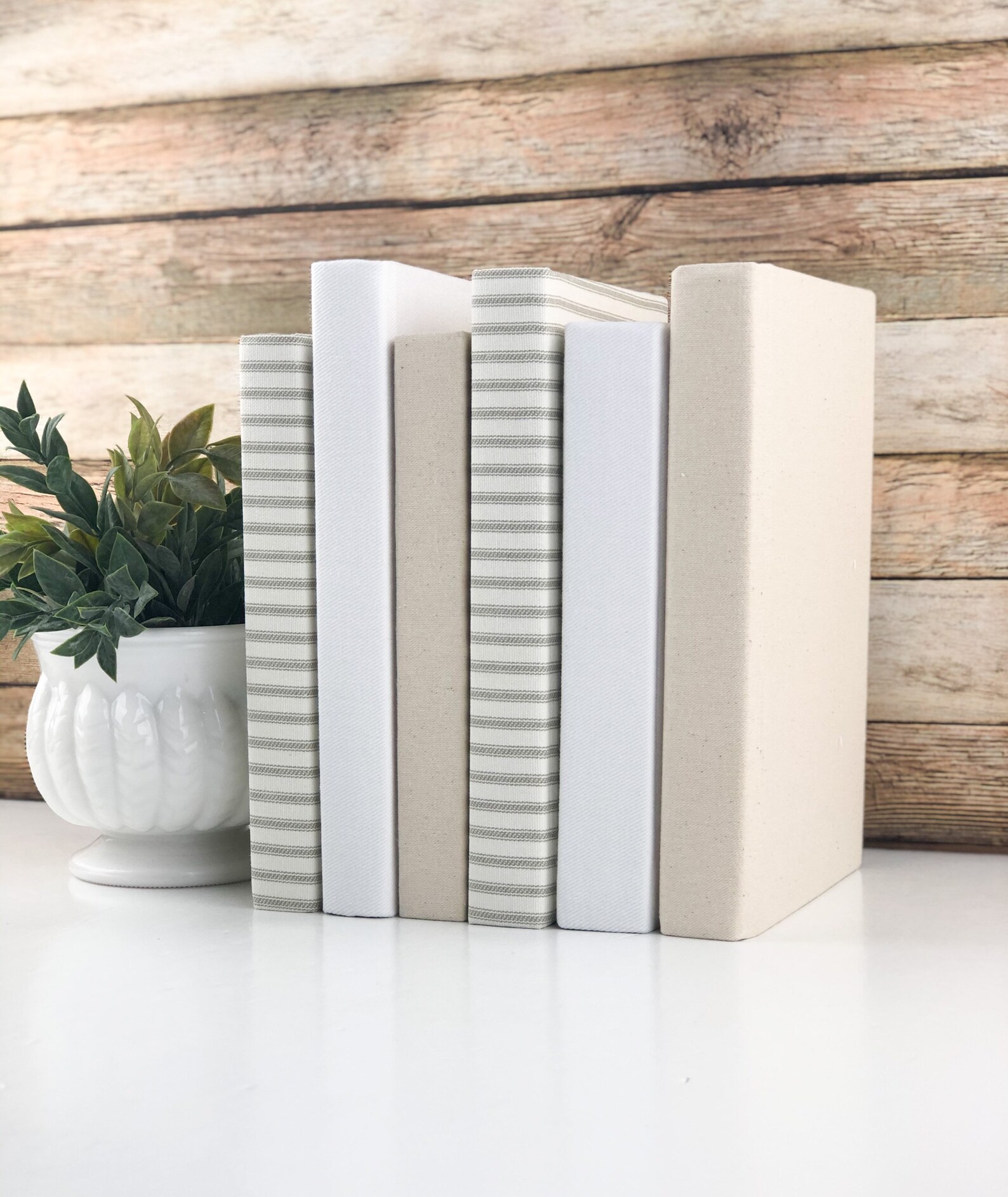 Fabric Covered Books / Shelf Accessories / Modern Home Decor | Etsy