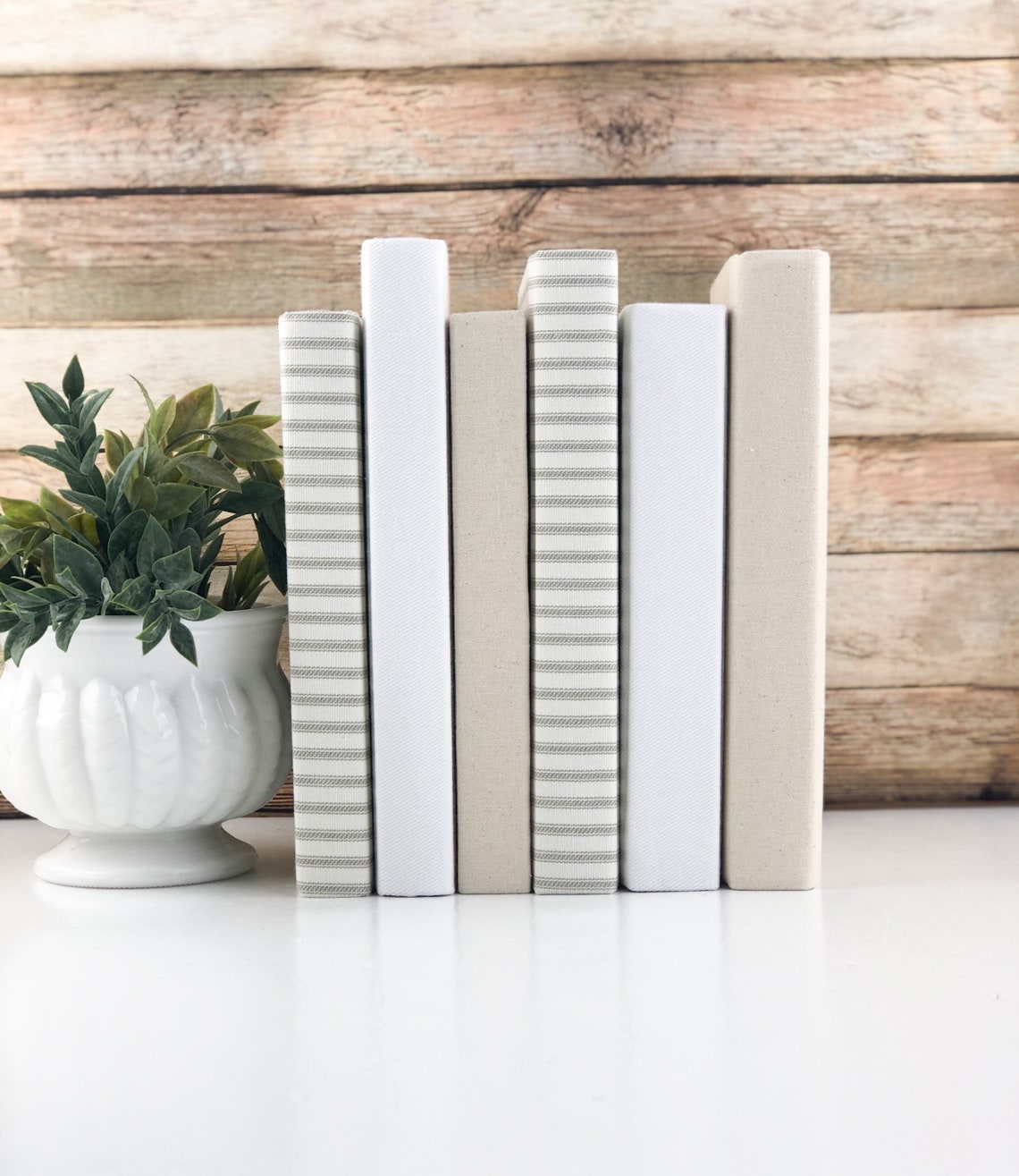 Fabric Covered Books / Shelf Accessories / Modern Home Decor | Etsy