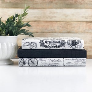 Decorative Books / Fabric Covered Books / Book Decor | Etsy