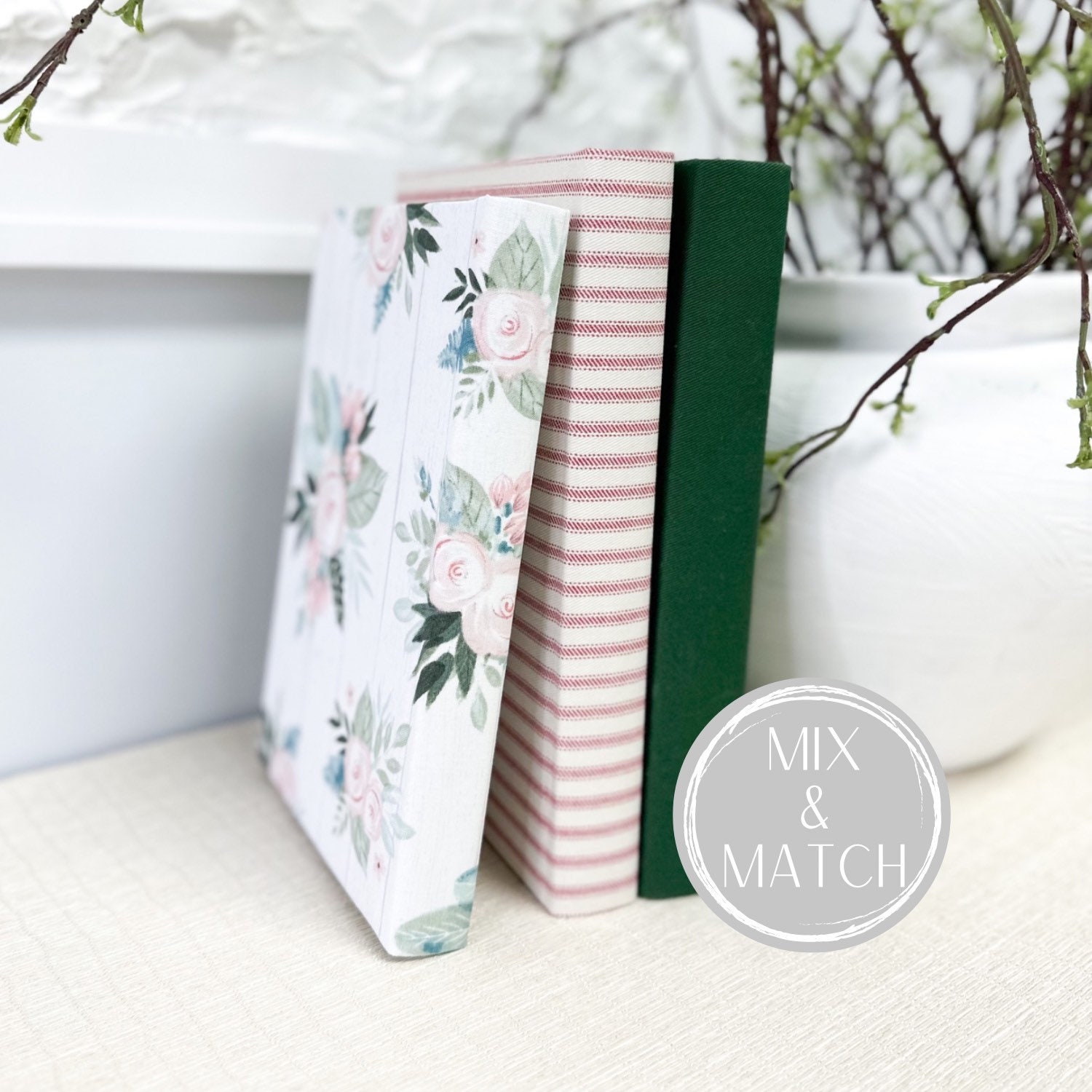 Floral Stack of Books, Set of Books, Book Bundles - Etsy