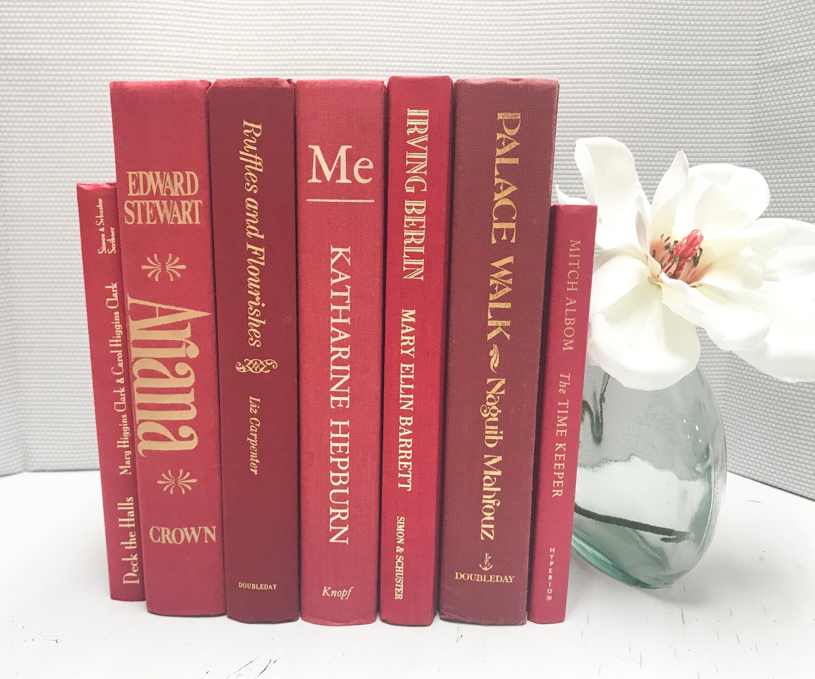 Red Decorative Book Set / Shelf Decor / Red Decor | Etsy