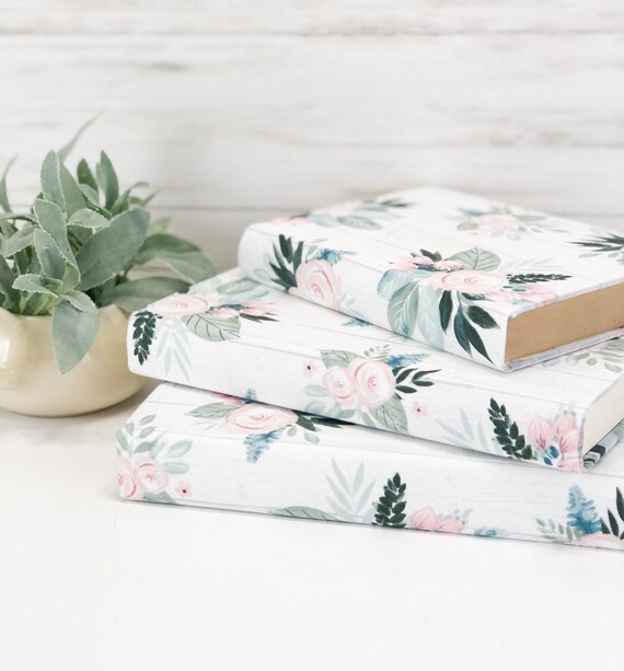 Floral Stack of Books Set of Books Book Bundles | Etsy