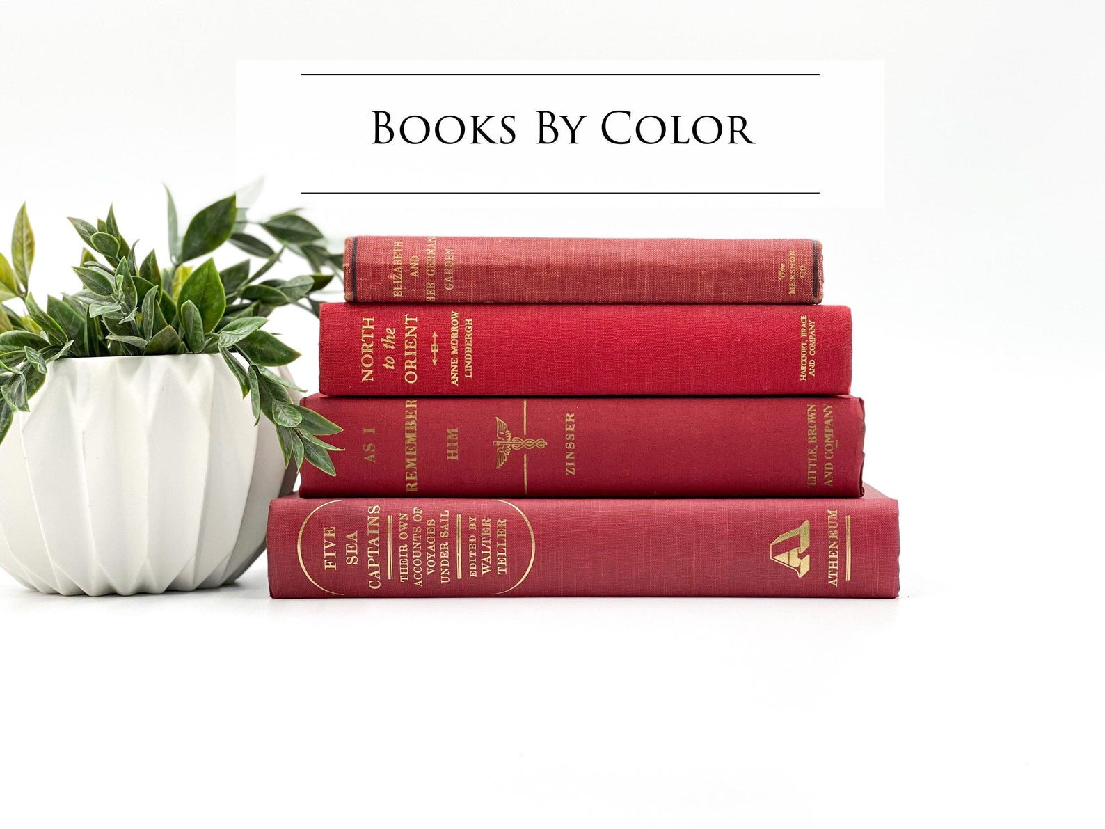 Books by Color- Red Vintage - Etsy