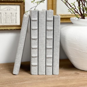 Gray Book Set, Decorative Books for Shelf Decor, Designer Books for ...