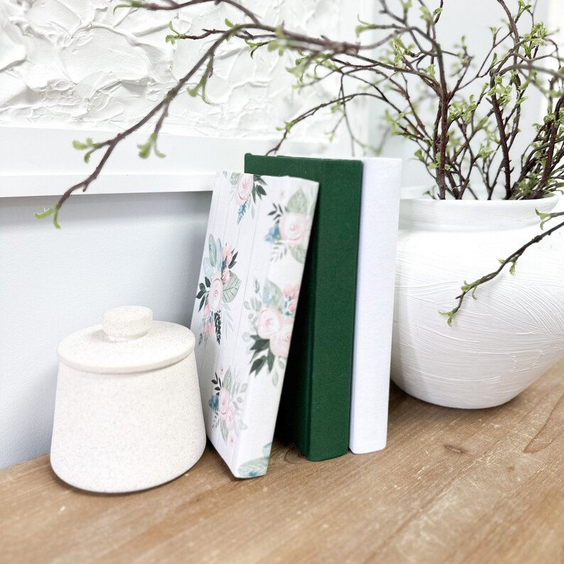 Floral Stack of Books Set of Books Book Bundles - Etsy