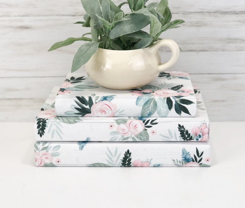 Floral Stack of Books Set of Books Book Bundles | Etsy