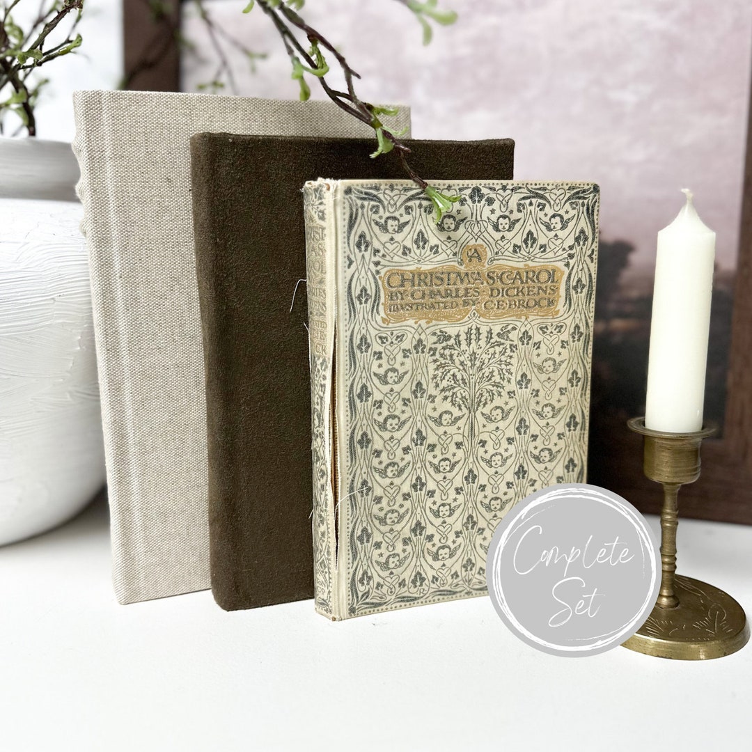 Vintage Charles Dickens Book Set, Books for Home Decor, Living Room ...