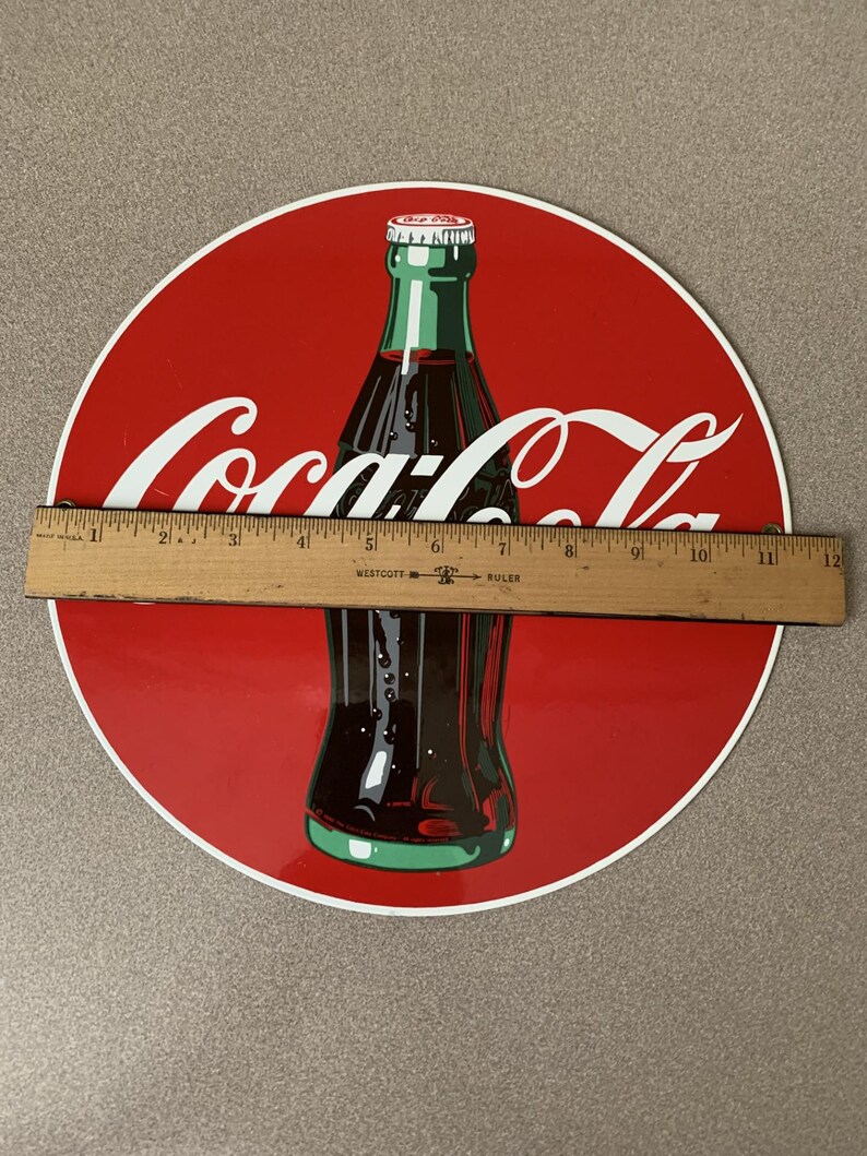 Porcelain Coca Cola Bottle Sign - Etsy