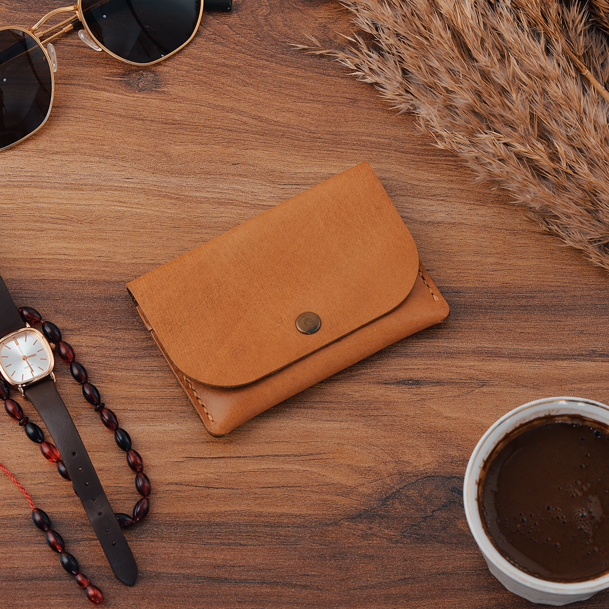 Personalized Snap Wallet, Front Pocket Card Holder, Birthday Gift for ...