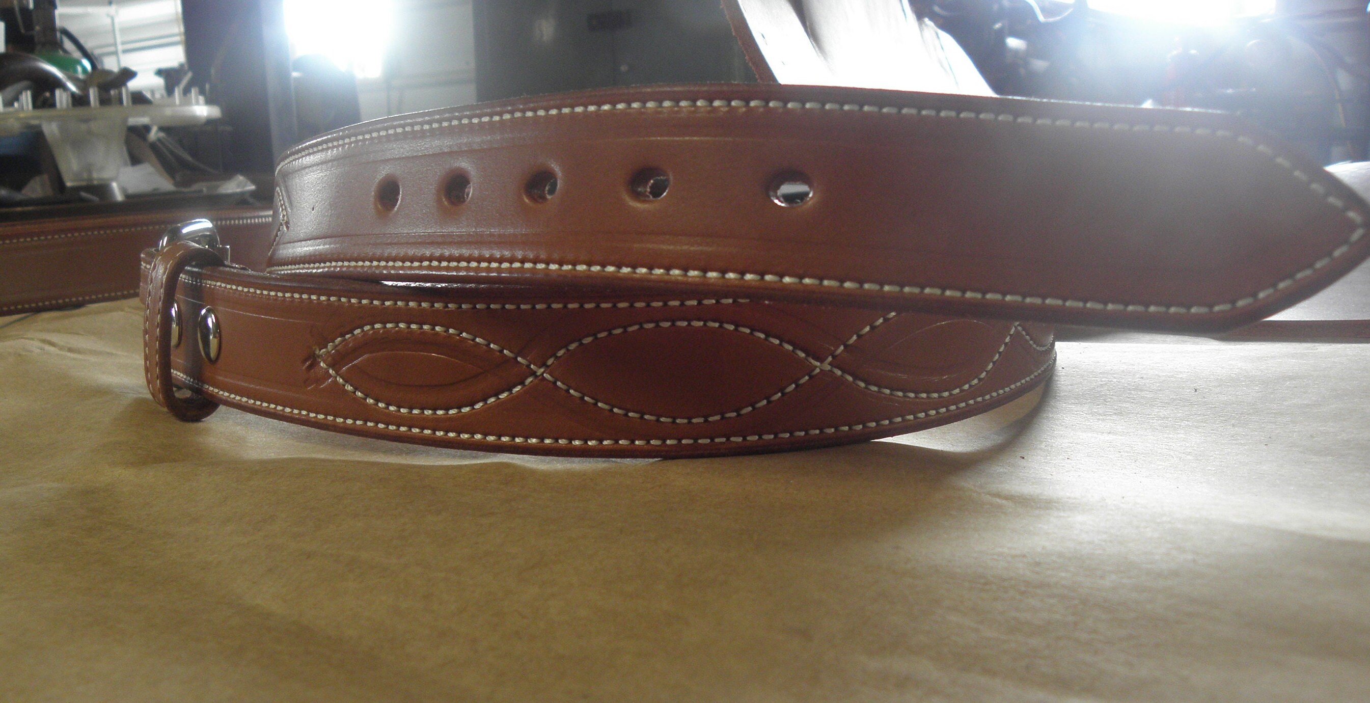 Handmade Leather Western Work Belt, 100% Full Grain Genuine Leather ...