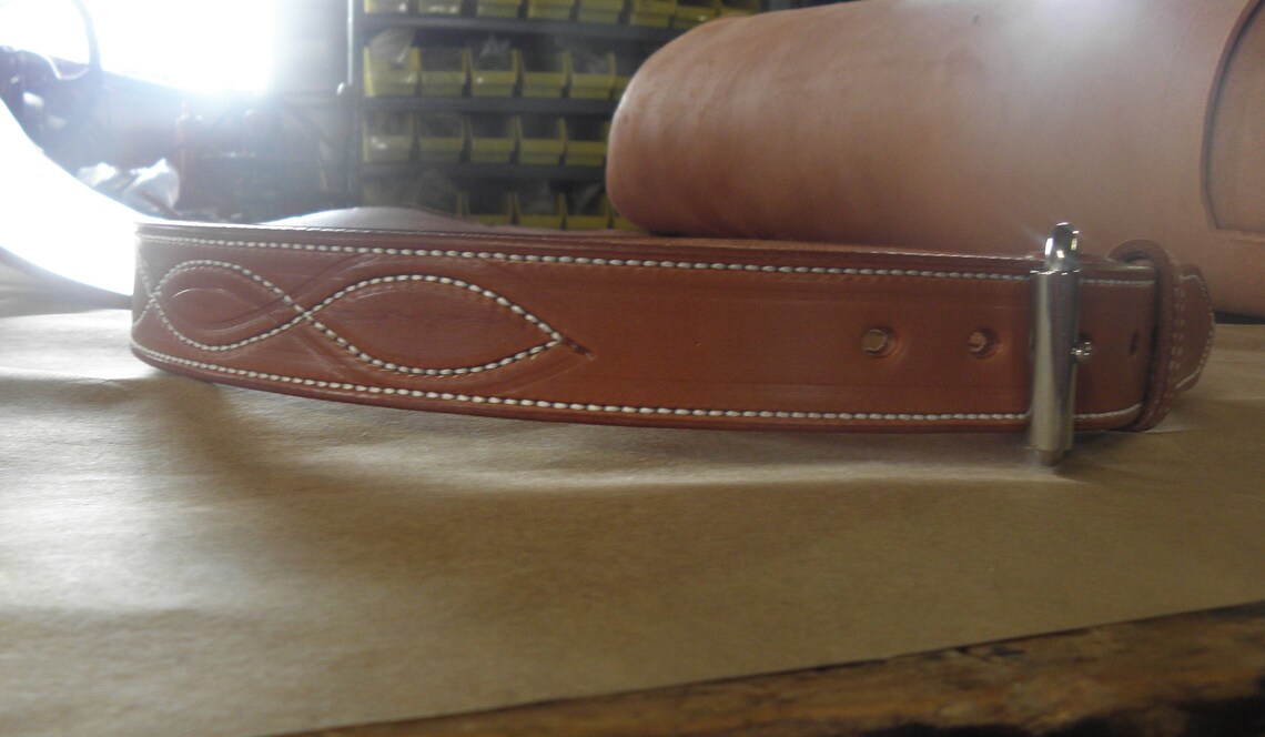 Handmade Leather Western Work Belt 100% Full Grain Genuine - Etsy