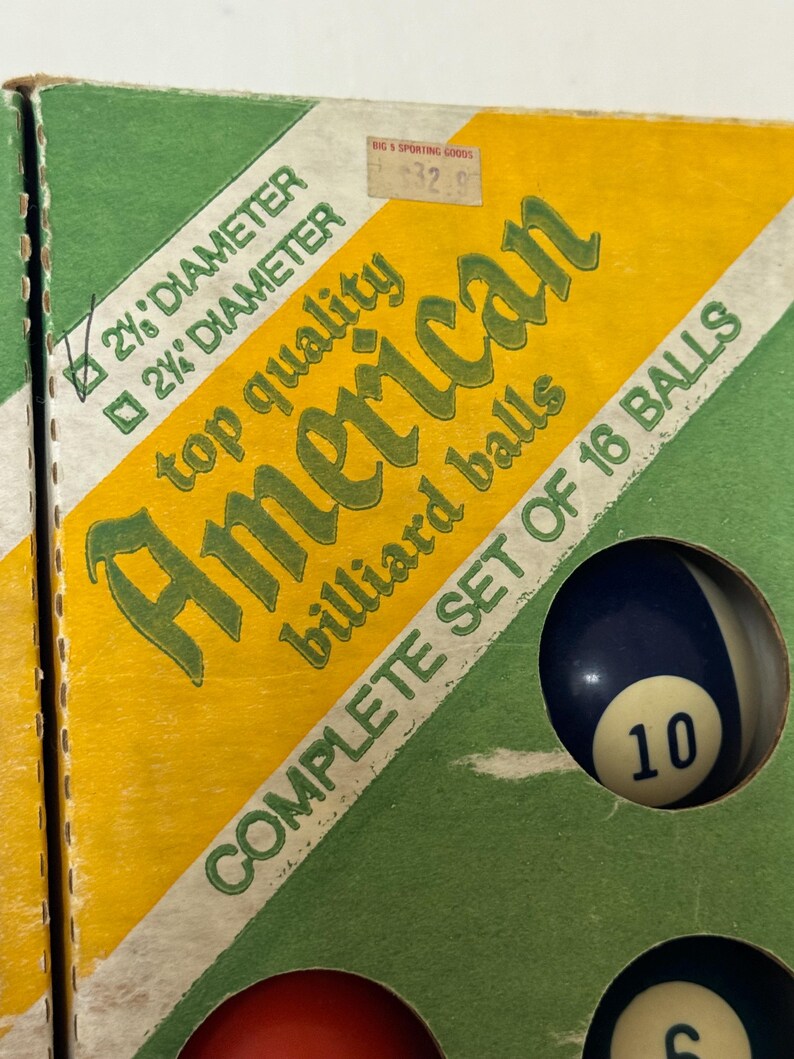 Vintage Billiard Ball Set: American Made, Complete With Original Box - Etsy