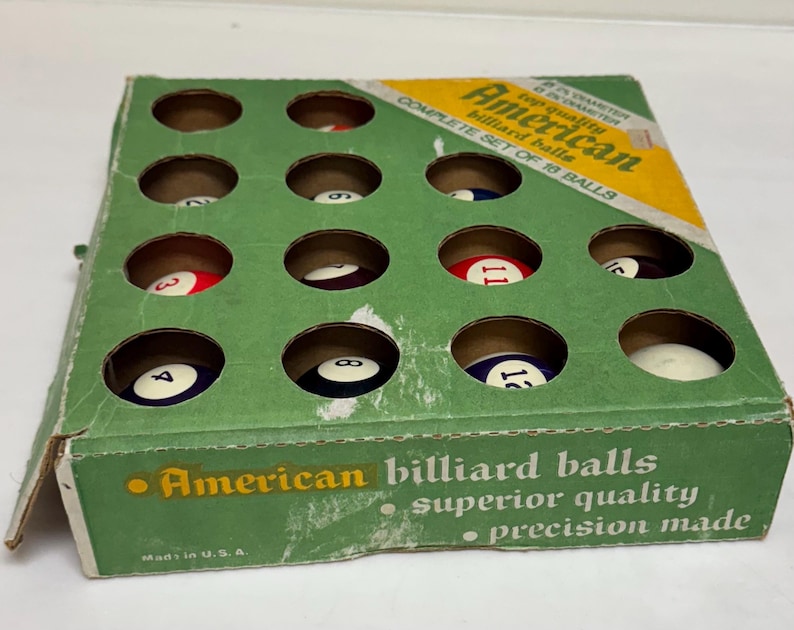 Vintage Billiard Ball Set: American Made, Complete With Original Box - Etsy